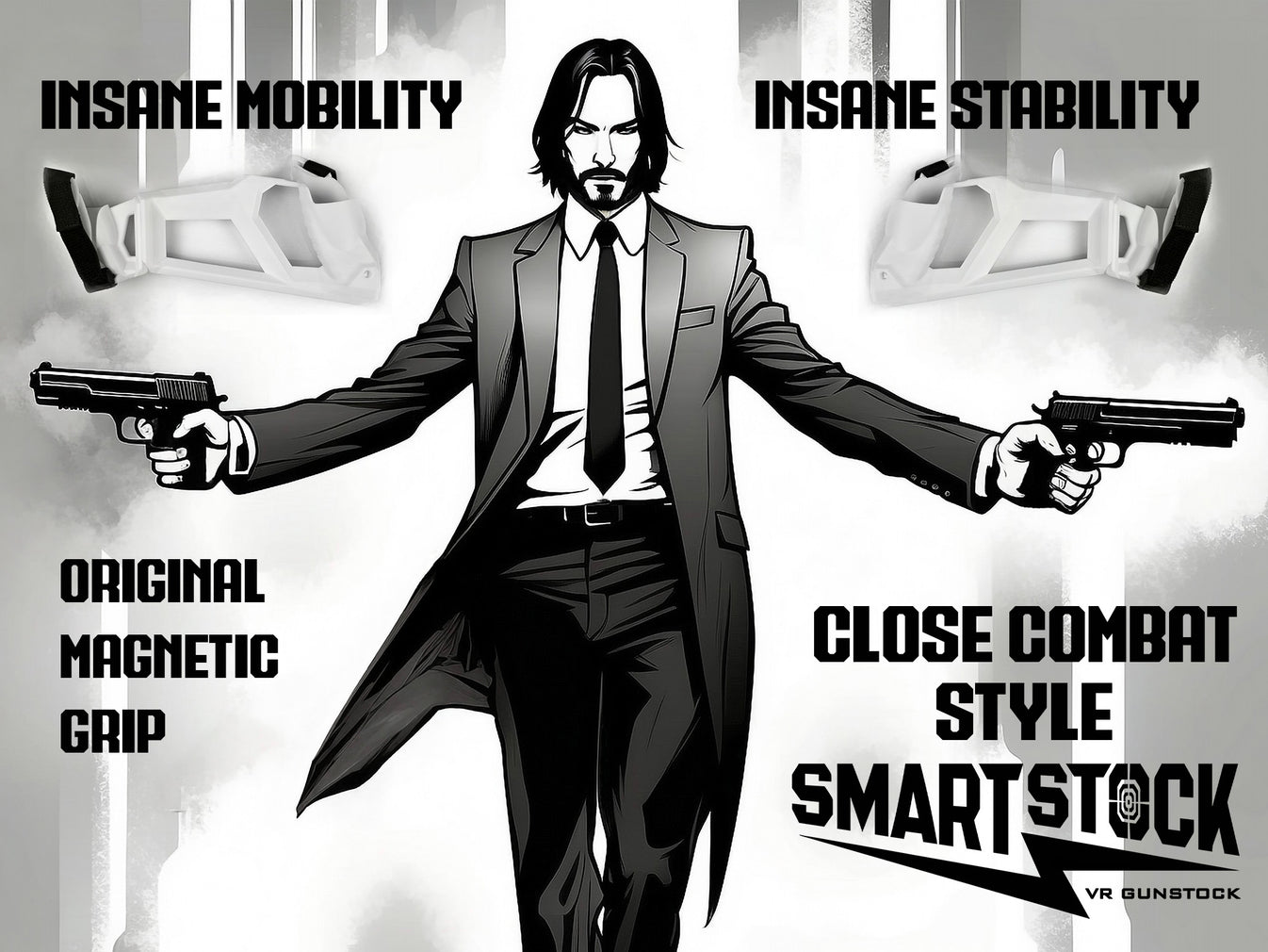 SMARTstock VR Gunstock for Quest 1/2/3/3S/Pro/Rift S – SKOLVR