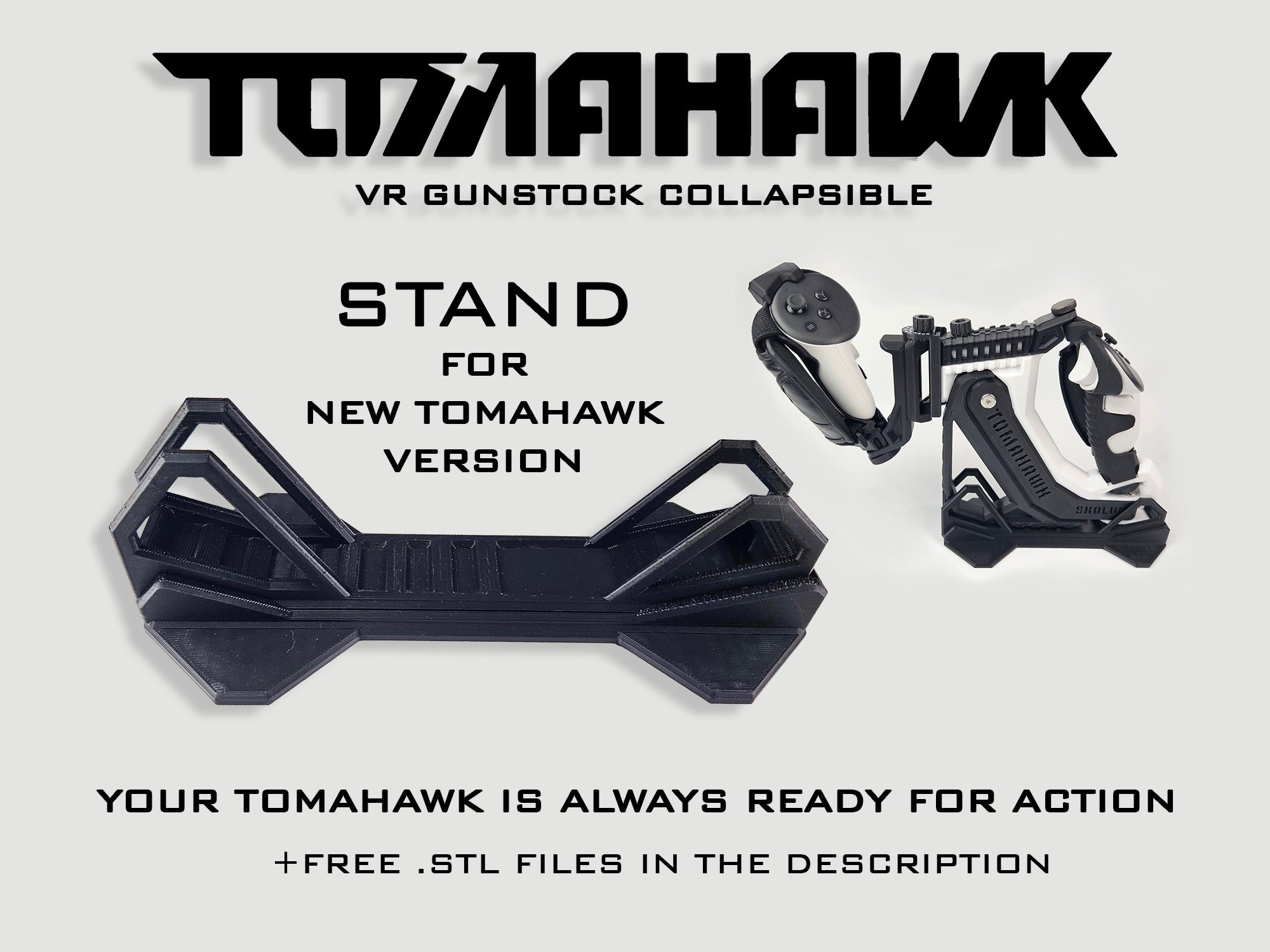 SKOLVR gaming rifle accessories, TOMAHAWK, BUTCHER VR Gunstock