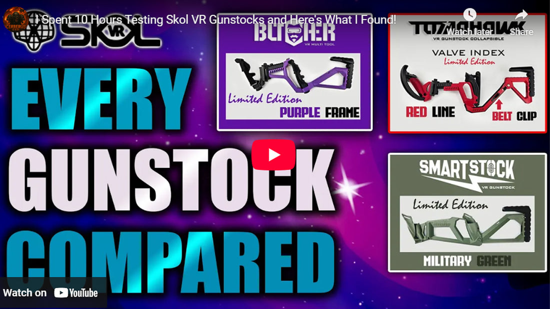 SKOLVR accessories, TOMAHAWK, BUTCHER, SMARTstock VR Gunstock